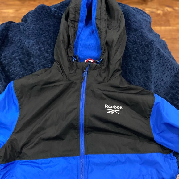Reebok | Jackets & Coats | Reebok Vector Blue And Black Jacket | Poshmark